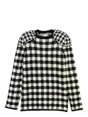 Comme Des Garçons Gingham-check Top - Black