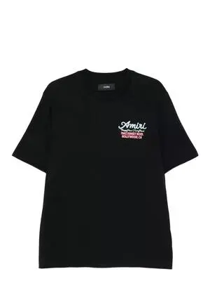 Amiri Logo-embroidered T-shirt - Black