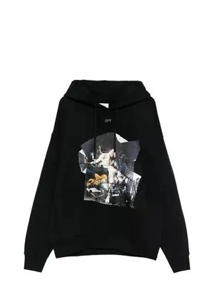 Off-White Artwork-print Hoodie - Black