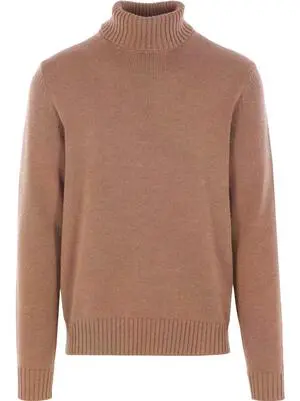 ZANONE Ribbed High-neck Sweater - Brown