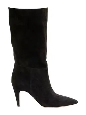 GIANVITO ROSSI 85mm Suede Pointed-toe Boots - Black