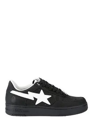 A BATHING APE Sta Os #3 M2 Leather Trainers - Black