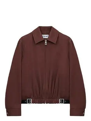 Loewe Belted Cotton-blend Jacket - Coffee