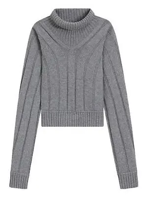 BOSS Roll-neck Wool And Cashmere Jumper - Light/pastel Grey