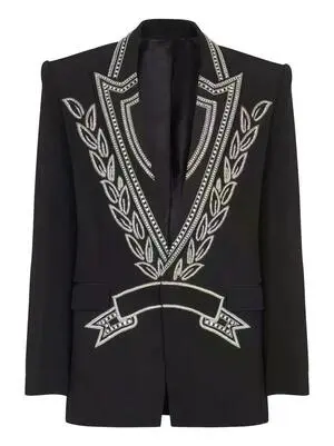 Balmain Crystal-embellished Jacket - Black