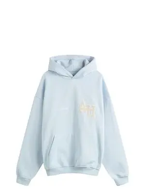 ANNIE HOOD College Hoodie - Baby Blue/white