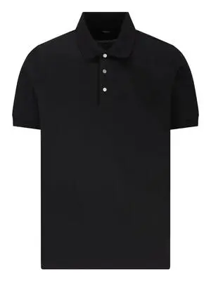 Fendi Embossed-logo Piqué Polo Shirt - Blue