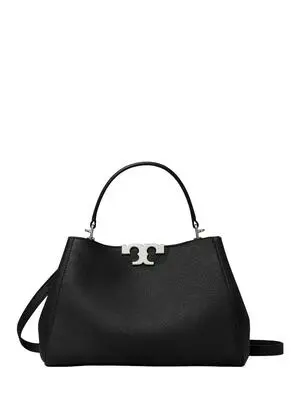 Tory Burch Logo Satchel - Black