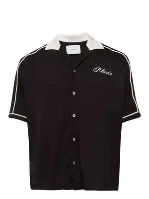 Rhude Oxford Cocktail Club Bowling Shirt - Blue