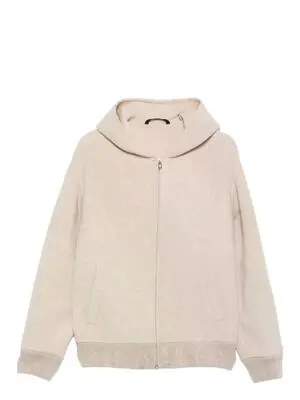 Fedeli Zip-front Hooded Jacket - Neutrals