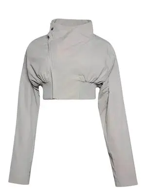 Rick Owens Cropped Zip-front Bomber Jacket - Grey