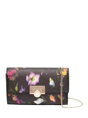Ted Baker London All-over Floral Print Crossbody Bag - Black