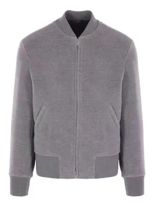 LARDINI Wool Bomber Jacket - Grey