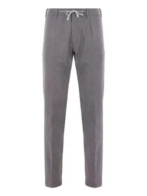 Eleventy Elastic-waistband Trousers - Grey
