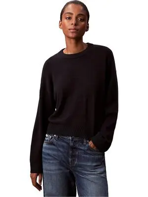 Calvin Klein Relaxed Monogram Sweater - Dark Sapphire