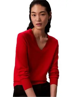 Calvin Klein Merino Wool V-neck Sweater - Adrenaline Rush