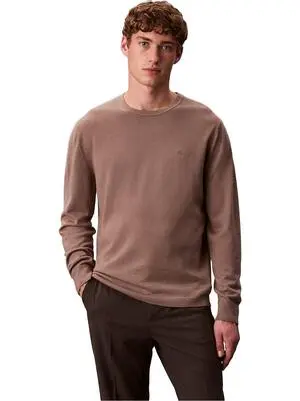Calvin Klein Merino Wool Classic Sweater - Taupe Tone