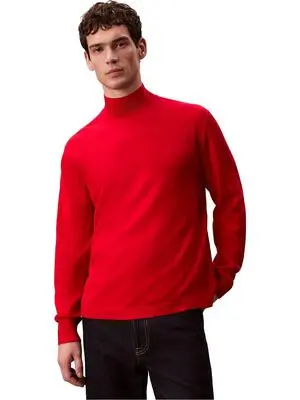 Calvin Klein Merino Wool Mock Neck Sweater - Adrenaline Rush