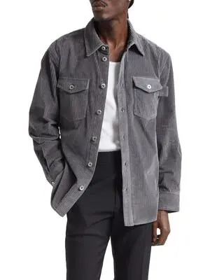 Bottega Veneta Matte Cotton Corduroy Button-up Shirt - 1230 Thunder