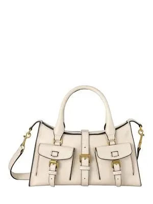Mulberry Small Roxanne High Shine Leather Crossbody Bag Eggshell