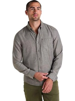 TOAD & CO Airsmyth Long Sleeve Shirt - Soot Pattern