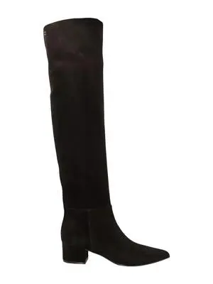 GIANVITO ROSSI 50mm Suede Knee-high Boots - Brown