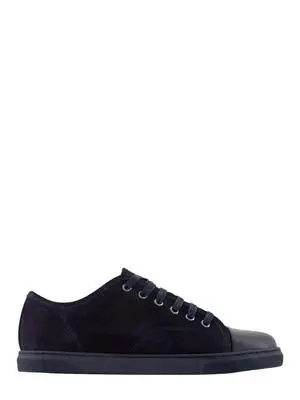 LANVIN Suede Leather Cap-toe Sneakers - Blue