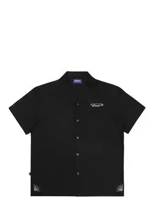 DEVÁSTATES Embroidered-detail Bowling Shirt - Black