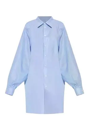 MAISON MARGIELA Balloon-sleeve Cotton Shirt - Blue