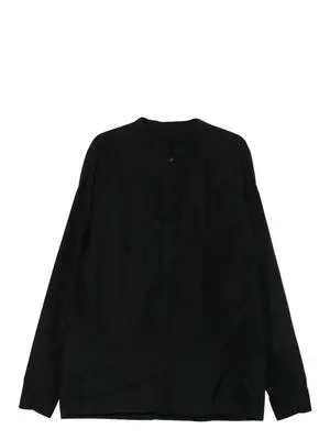 THOM KROM Gathered-detail Button Shirt - Black