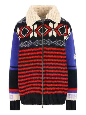 Giada Benincasa Fair Isle Zip-up Cardigan - Blue