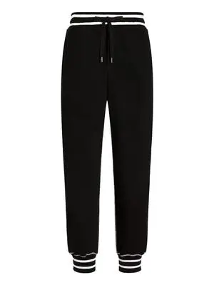 Dolce & Gabbana Logo-embroidered Side-striped Track Pants - Black