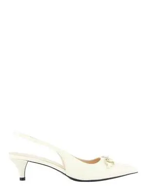 Gucci 45mm Slingback Kitten-heel Pumps - Neutrals