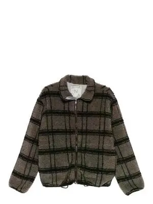 RANRA Checked Zip-up Jacket - Green