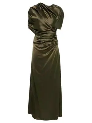 MALINA Draped Maxi Dress Green