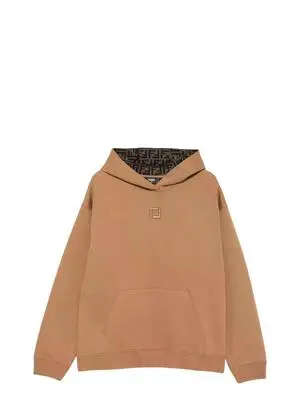 Fendi Ff-embroidered Hoodie - Neutrals
