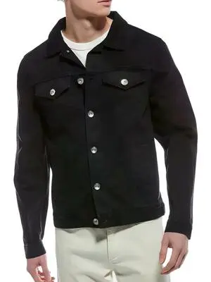 Brunello Cucinelli Button-fastening Denim Jacket - Black