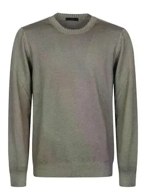 FAY Wool Crew-neck Sweater - Green