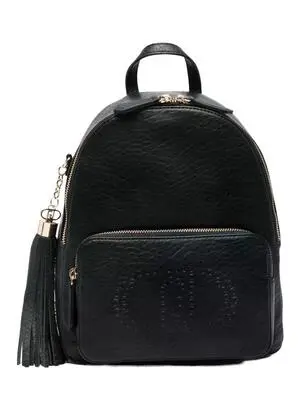 Liu Jo Embossed Logo Backpack With Tassel - Black