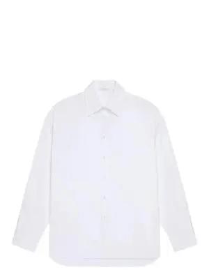 Givenchy Couture Seam Cocoon Long-sleeve Cotton Shirt - White