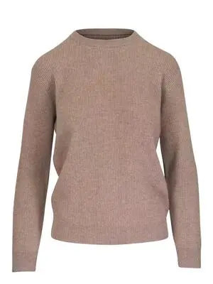 Brunello Cucinelli Ribbed Knit Sweater - Brown