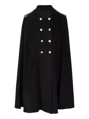IL TABARRO Double-breasted Cape - Black