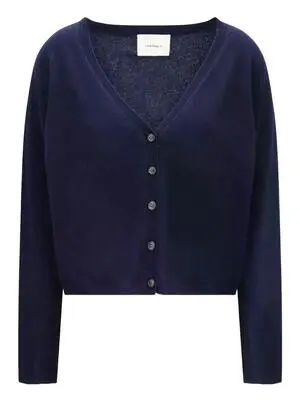 LISA YANG The Abby Button Cardigan - Blue