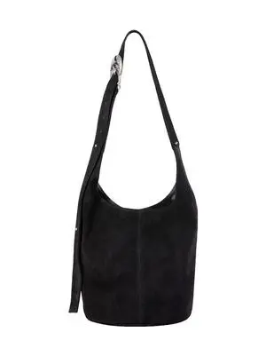 Ba&sh YouYou Leather Bucket Bag Black
