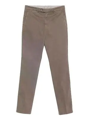 BERWICH Flat-front Trousers - Brown