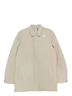 K-WAY Collared Padded Coat - Neutrals