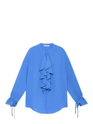 Malìparmi Ruffled Blouse - Blue