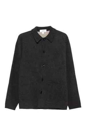 LARDINI Buttoned Patch-pocket Cardigan - Grey
