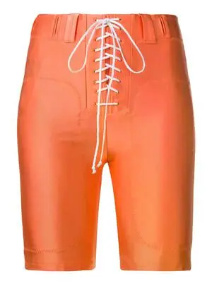 BEN TAVERNITI UNRAVEL PROJECT Tie-front Fitted Shorts - Orange