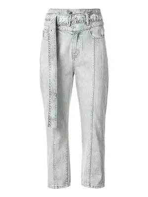 HACULLA. Cropped High-waisted Jeans - Blue